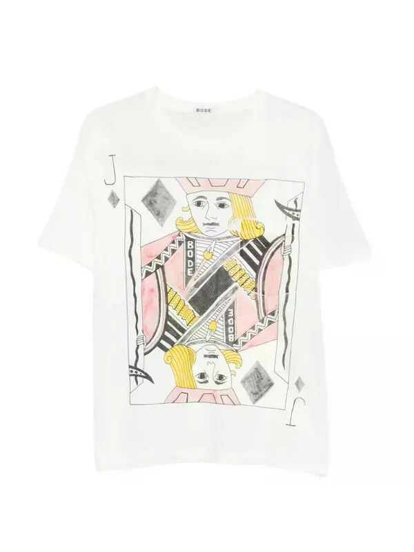 BODE Jack Diamonds Pocket T-shirt - White