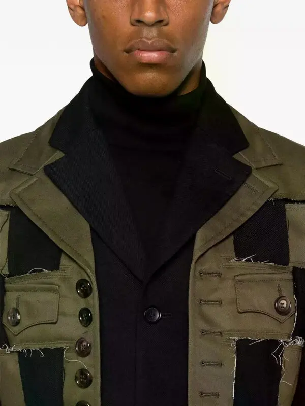 Comme Des Garçons Deconstructed Military Jacket - Black