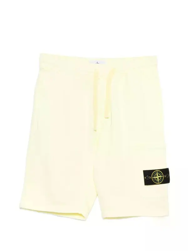 Stone Island Logo Patch Shorts - Yellow
