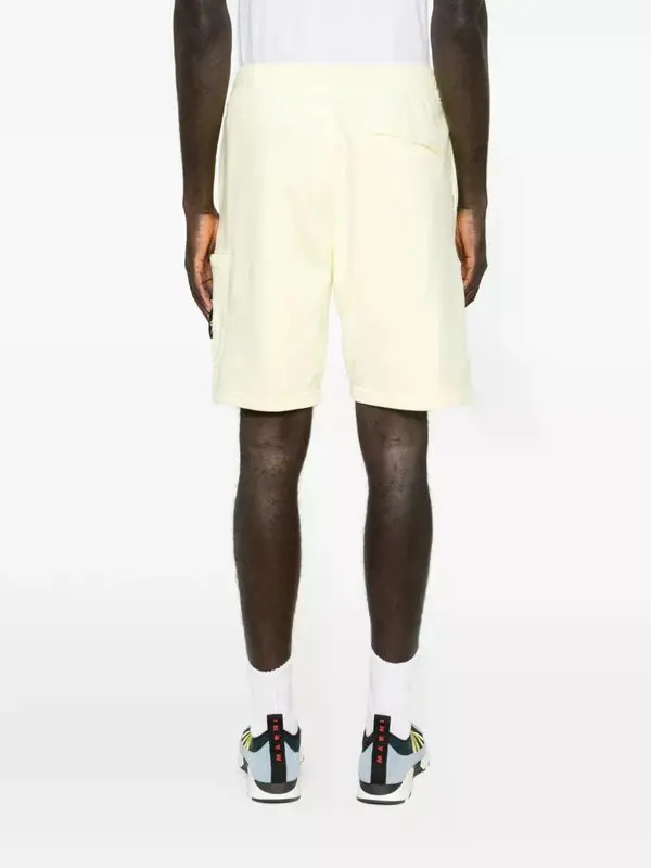 Stone Island Logo Patch Shorts - Yellow