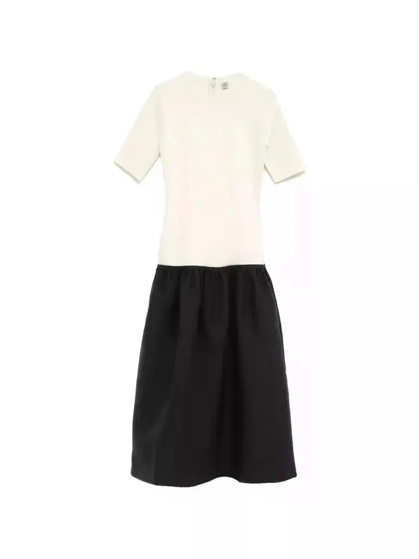 TOTEME Twinflower Paneled Tee Dress - Neutrals