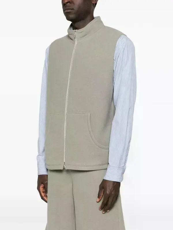 RIER Zip-fastening Pocket Gilet - Grey