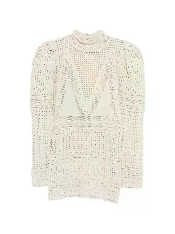 Isabel Marant Étoile Dahara Openwork Knit High Neck Top