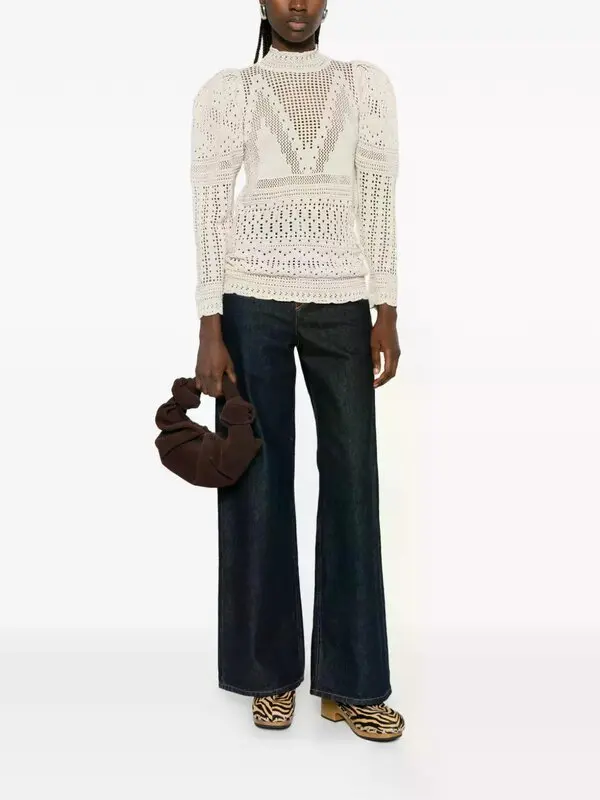 Isabel Marant Étoile Dahara Openwork Knit High Neck Top