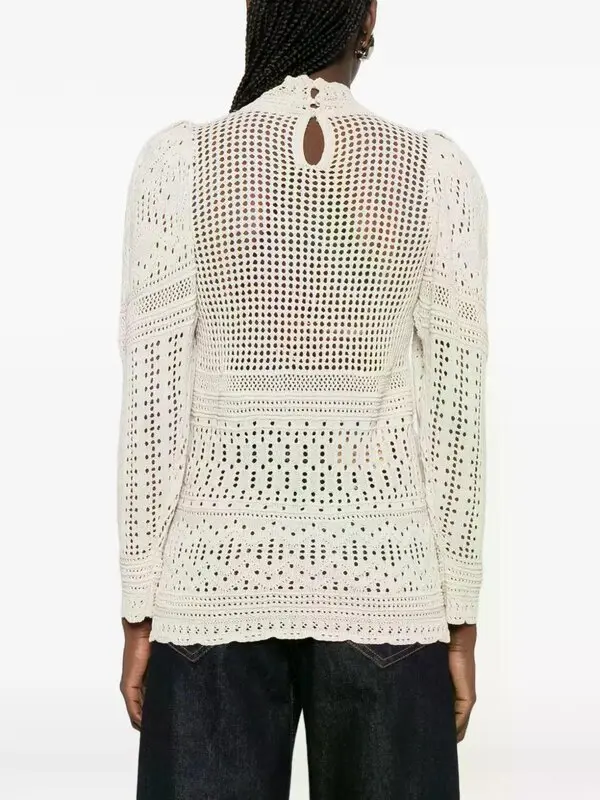 Isabel Marant Étoile Dahara Openwork Knit High Neck Top