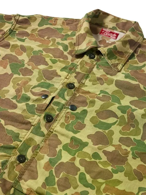 FORTELA Camouflage Front-pocket Overshirt - Neutrals