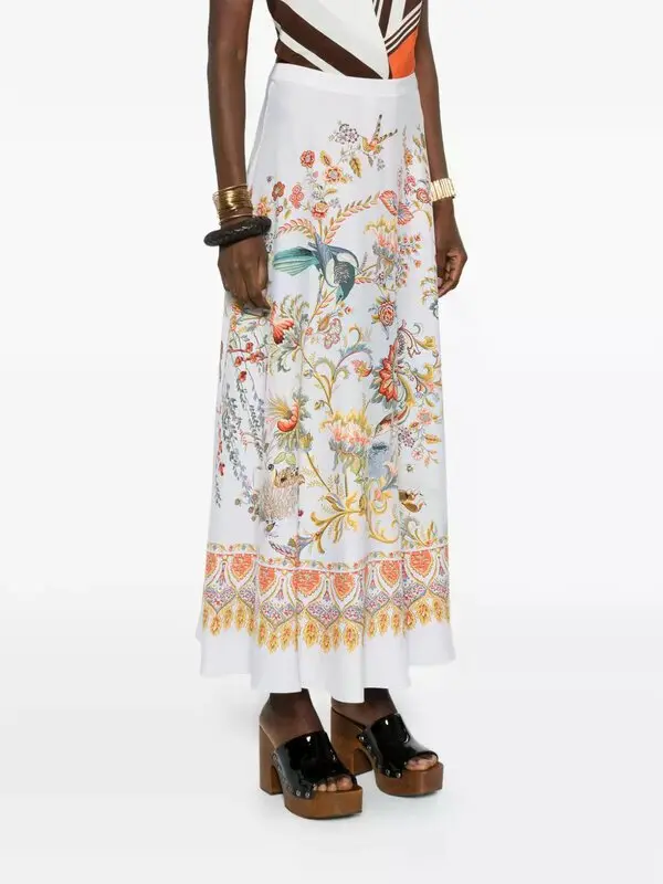 Etro Floral Half-circle Maxi Skirt