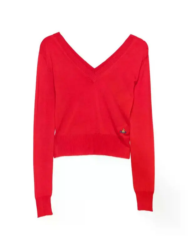 VIVIENNE WESTWOOD V-neck Long Sleeve Sweater