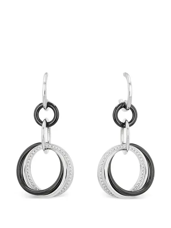 CARTIER 2019 Trinity Diamond-embellished Earrings - Silver