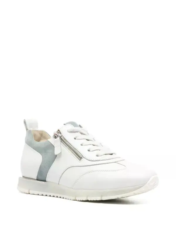 Gabor Zip-up Lace-up Sneakers - White