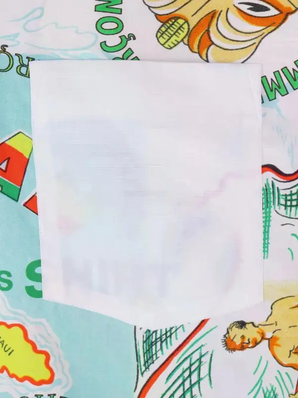 Comme Des Garçons Graphic-print Poplin Shirt - White