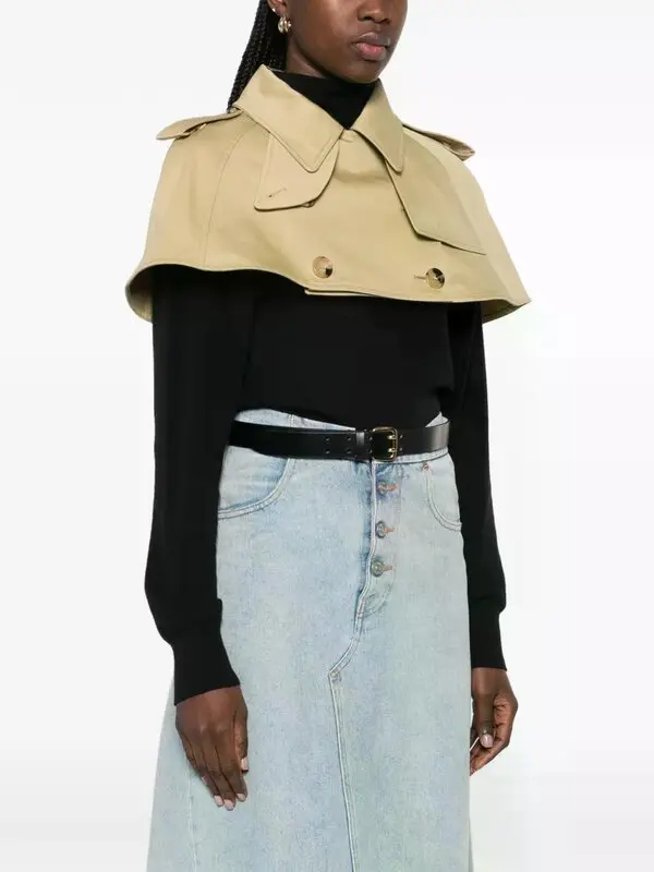 Burberry Collared Buttoned Cropped Jacket