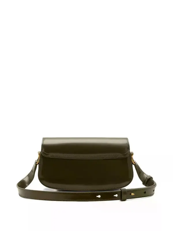 AMI Paris Glazed Leather Shoulder Bag