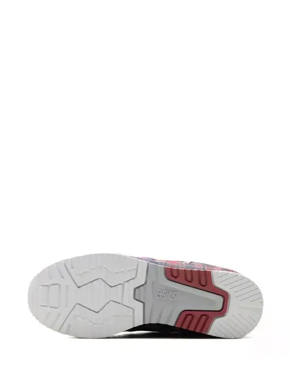 Asics X Comme Des Garçons Plaid-pattern Sneakers - Red