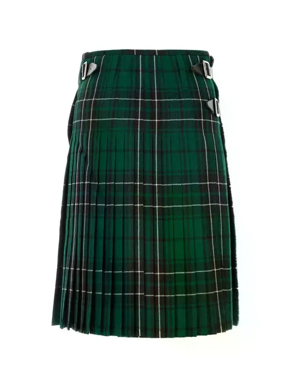 JW Anderson Plaid-patterned Pleated Skirt