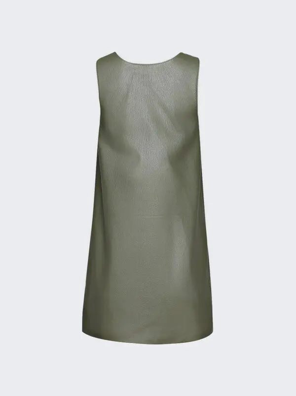 Gucci Grainy Leather A-line Dress