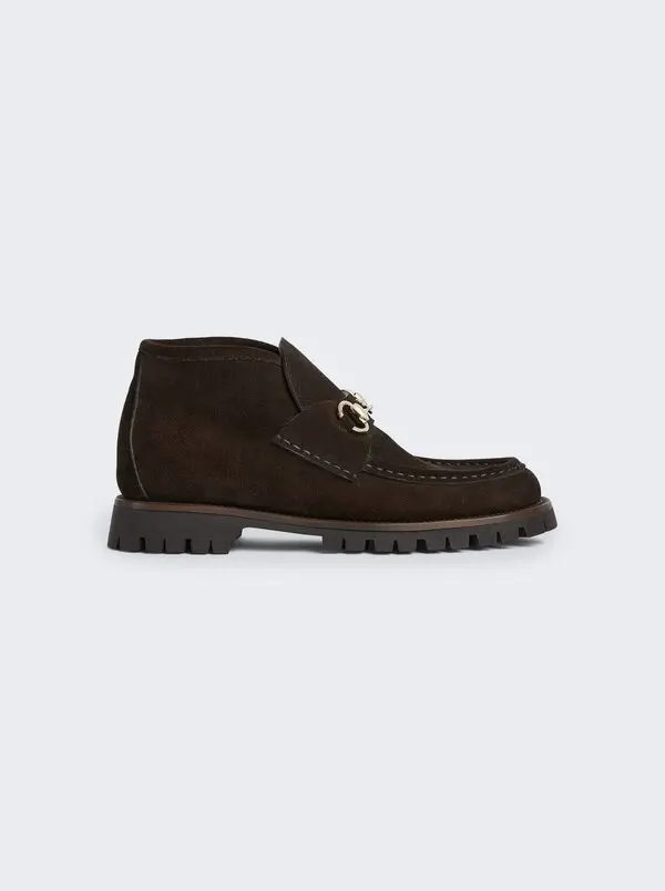 Gucci Sylke Bootie With Horsebit Detail - Brown