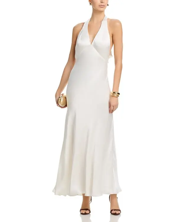 Bardot Thena Halter Neck Maxi Dress