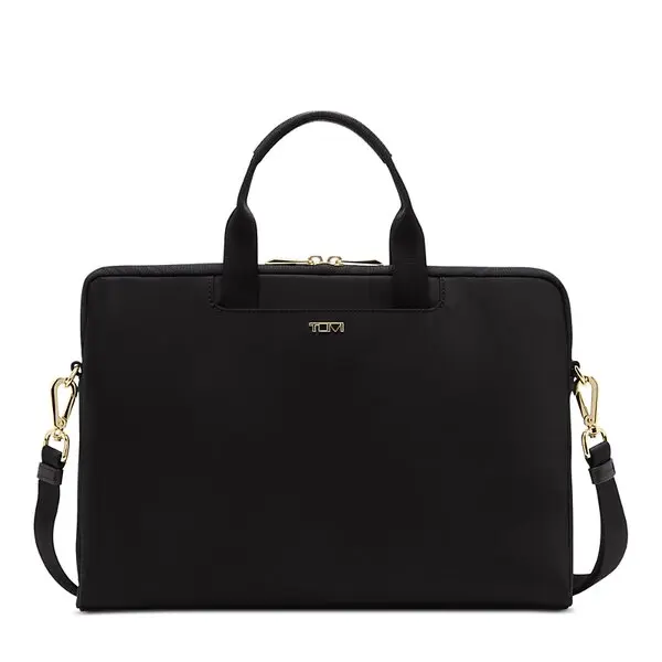 Tumi Dakota Laptop Crossbody - Black/gold
