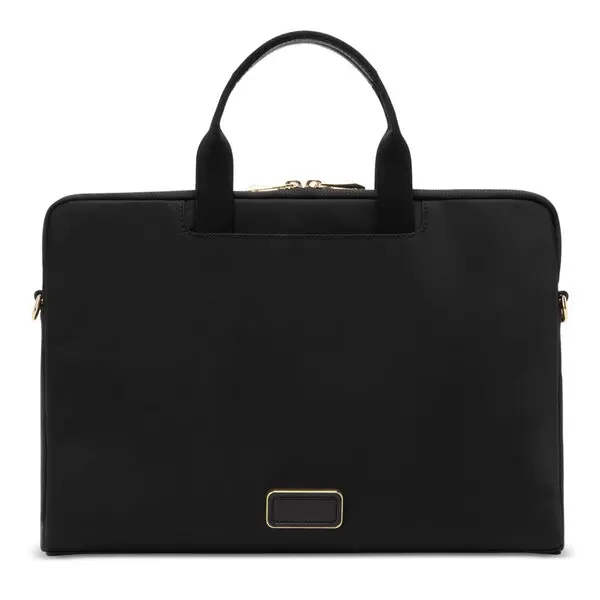 Tumi Dakota Laptop Crossbody - Black/gold