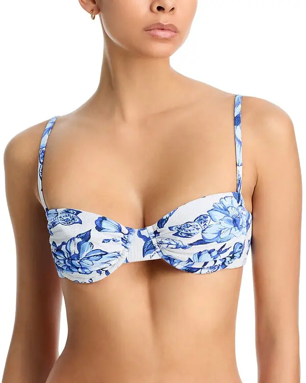 Farm Rio Porcelain Chita Underwire Bikini Top - Off-white