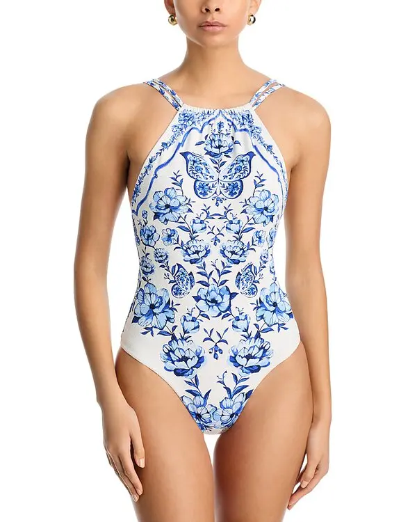Farm Rio Garden One-piece Swimsuit - Off-white