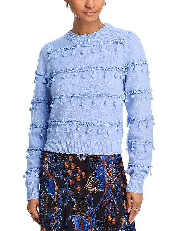 Farm Rio Pom Pom Trim Sweater