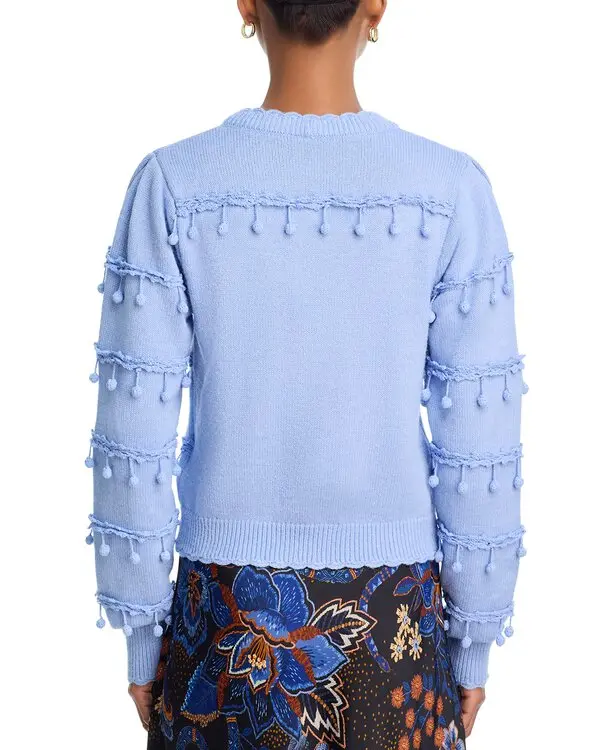 Farm Rio Pom Pom Trim Sweater