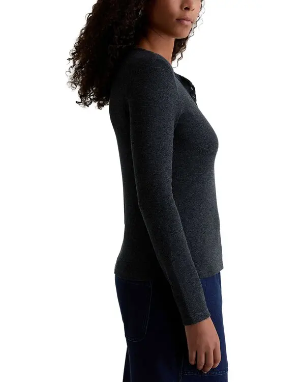 Ag Jessa Long Sleeved Henley Tee