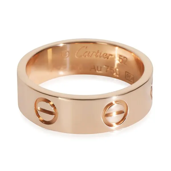 CARTIER Love 18k Rose Gold Ring - Pink