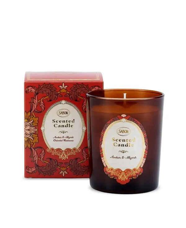 SABON Amber & Myrrh Candle, 180gr - Red