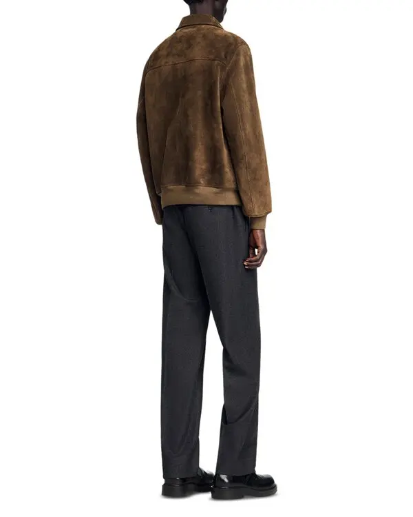 Sandro Leather Jacket - Caramel
