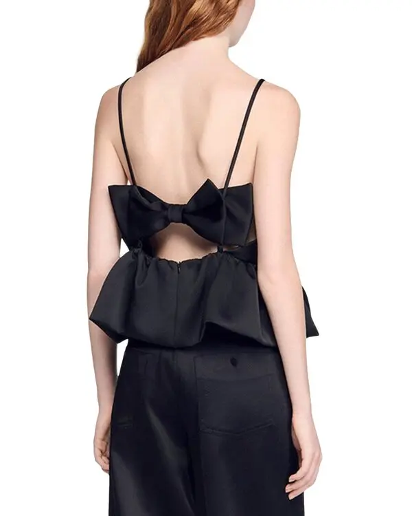 Sandro Ruffled Crop Top