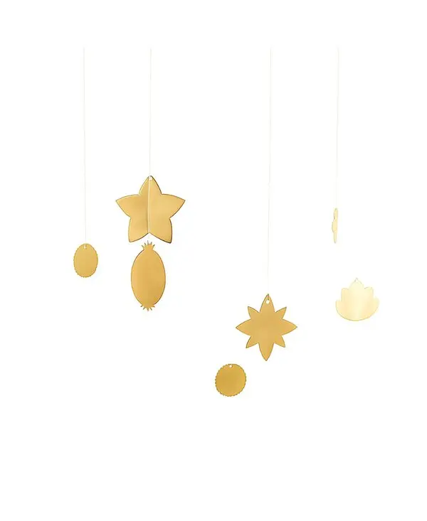 FLECK Foliage Ornaments Set Of 7 - Brass