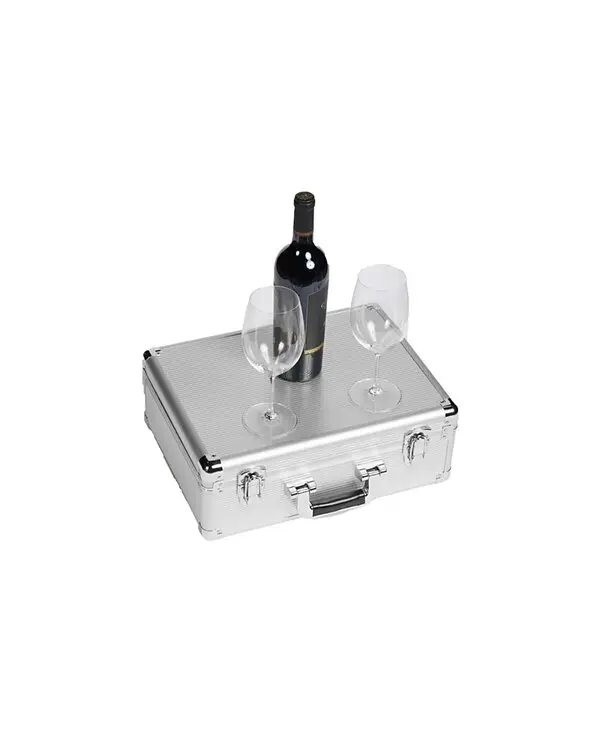 VINGARDEVALISE Vinbottlemax Carrying Case - Metallic Silver
