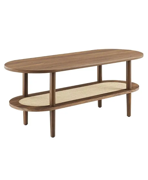 MODWAY Torus Oval Coffee Table - Walnut