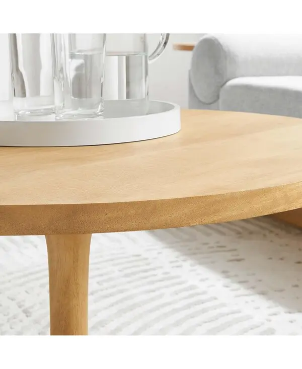 MODWAY Lina Round Wood Coffee Table