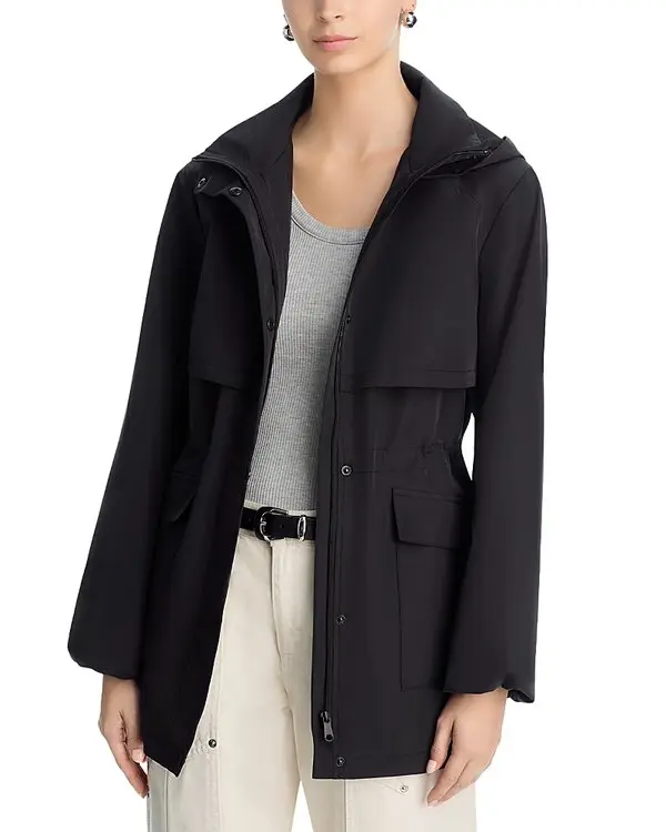 Aqua Mock Neck Raincoat Exclusive