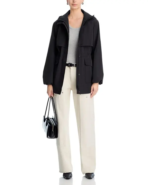 Aqua Mock Neck Raincoat