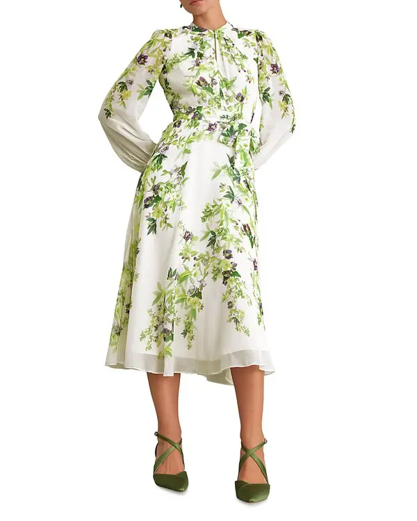 HOBBS LONDON Pia Silk Midi Dress