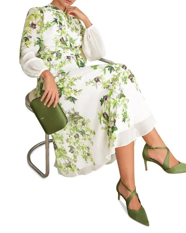 HOBBS LONDON Pia Silk Midi Dress