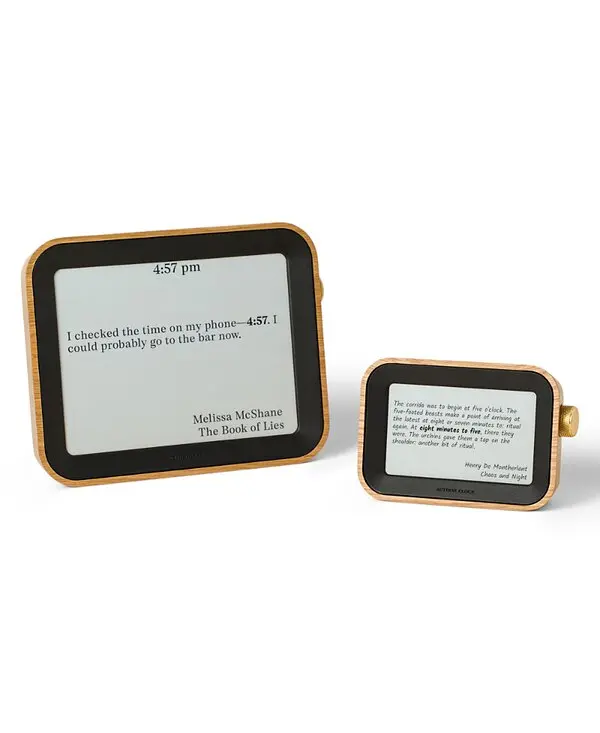 UNCOMMON GOODS Literary Clock Author Clock - Natural