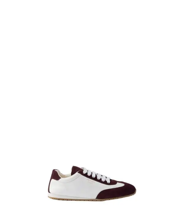 Prada Nappa Leather And Suede Sneakers