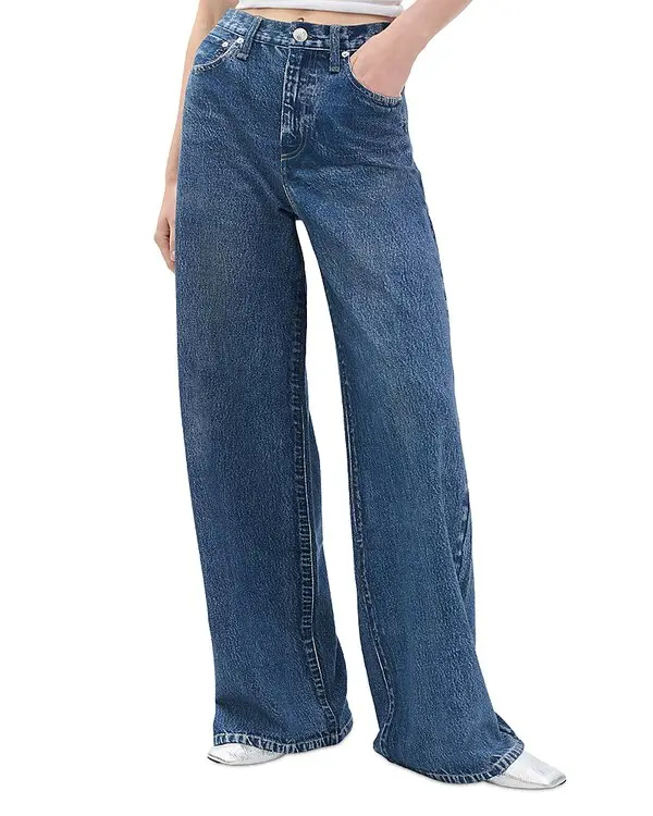 Rag & Bone Miramar Sofie High-rise Wide-leg Terry Jeans - Almda