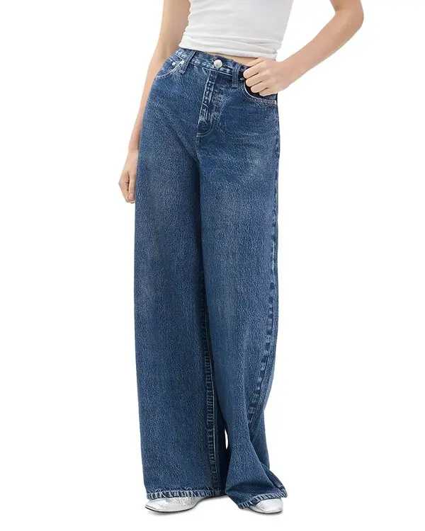 Rag & Bone Miramar Sofie High-rise Wide-leg Terry Jeans - Almda