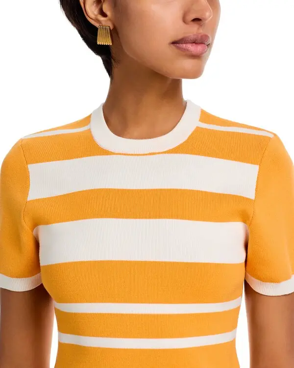 French Connection Maxime Knit Striped Top - Clementine