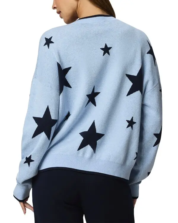Splendid Silvie Star Crewneck Pullover Sweater