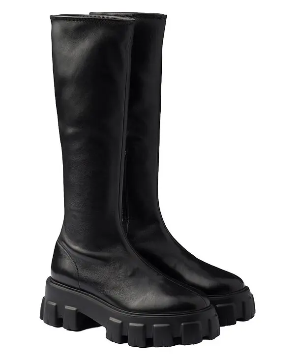 Prada Monolith Stretch Nappa Boots