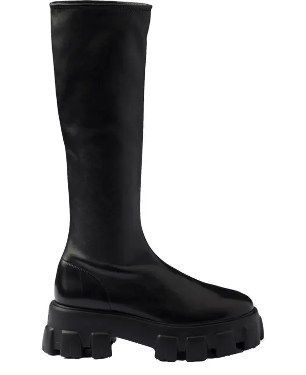 Prada Monolith Stretch Nappa Boots