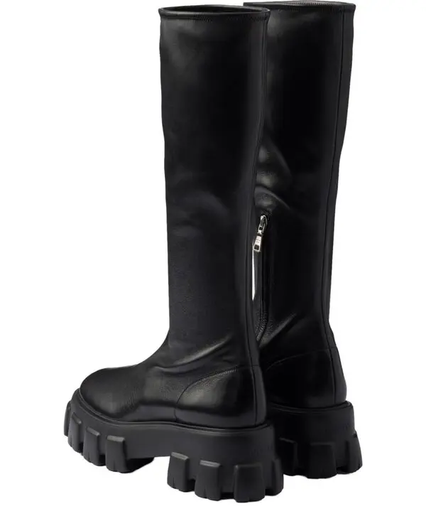 Prada Monolith Stretch Nappa Boots